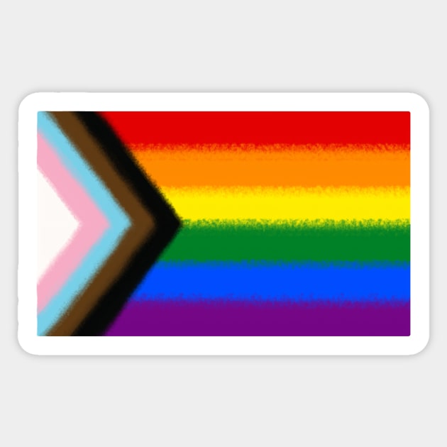 Progress Pride Flag - Pride - Sticker | TeePublic